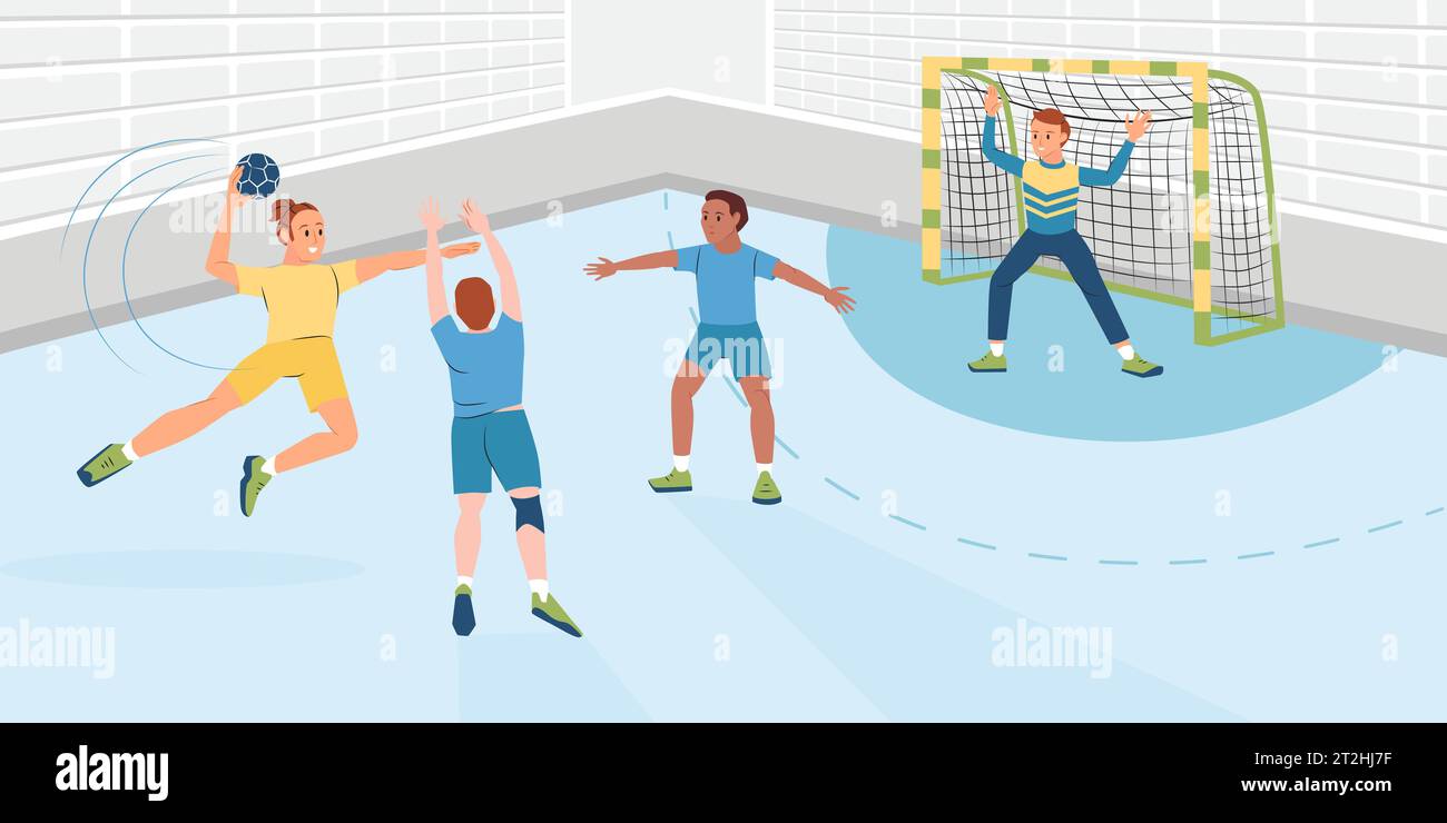 Handball goalkeeper Stock Vector Images - Alamy