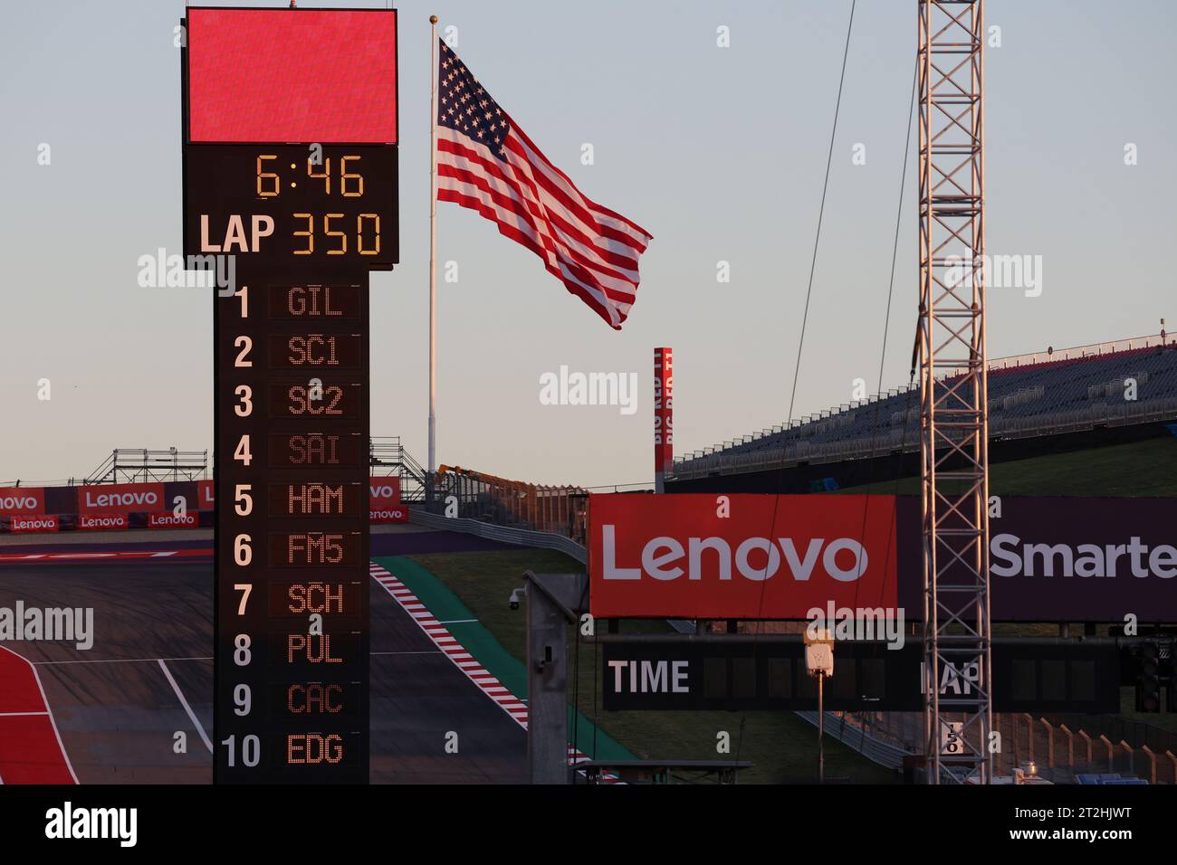 Austin, USA. 19th Oct, 2023. Circuit atmosphere - timing tower. 19.10. ...