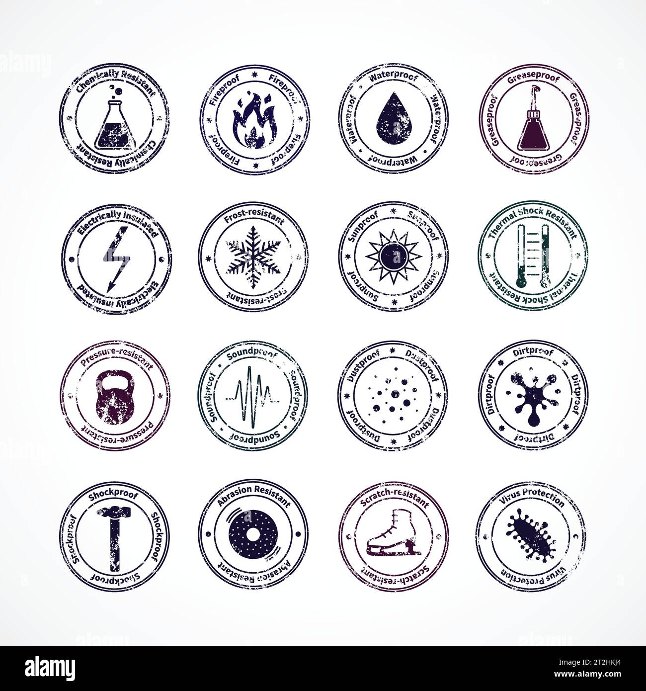 Protection proof round stamps with shockproof waterproof fireproof ...