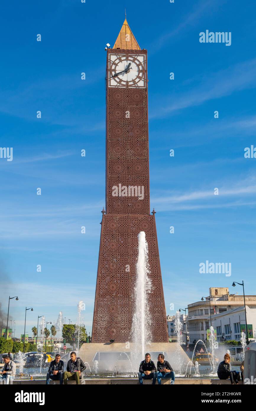 Tunisia, Africa. The Tunis clock tower Stock Photo - Alamy