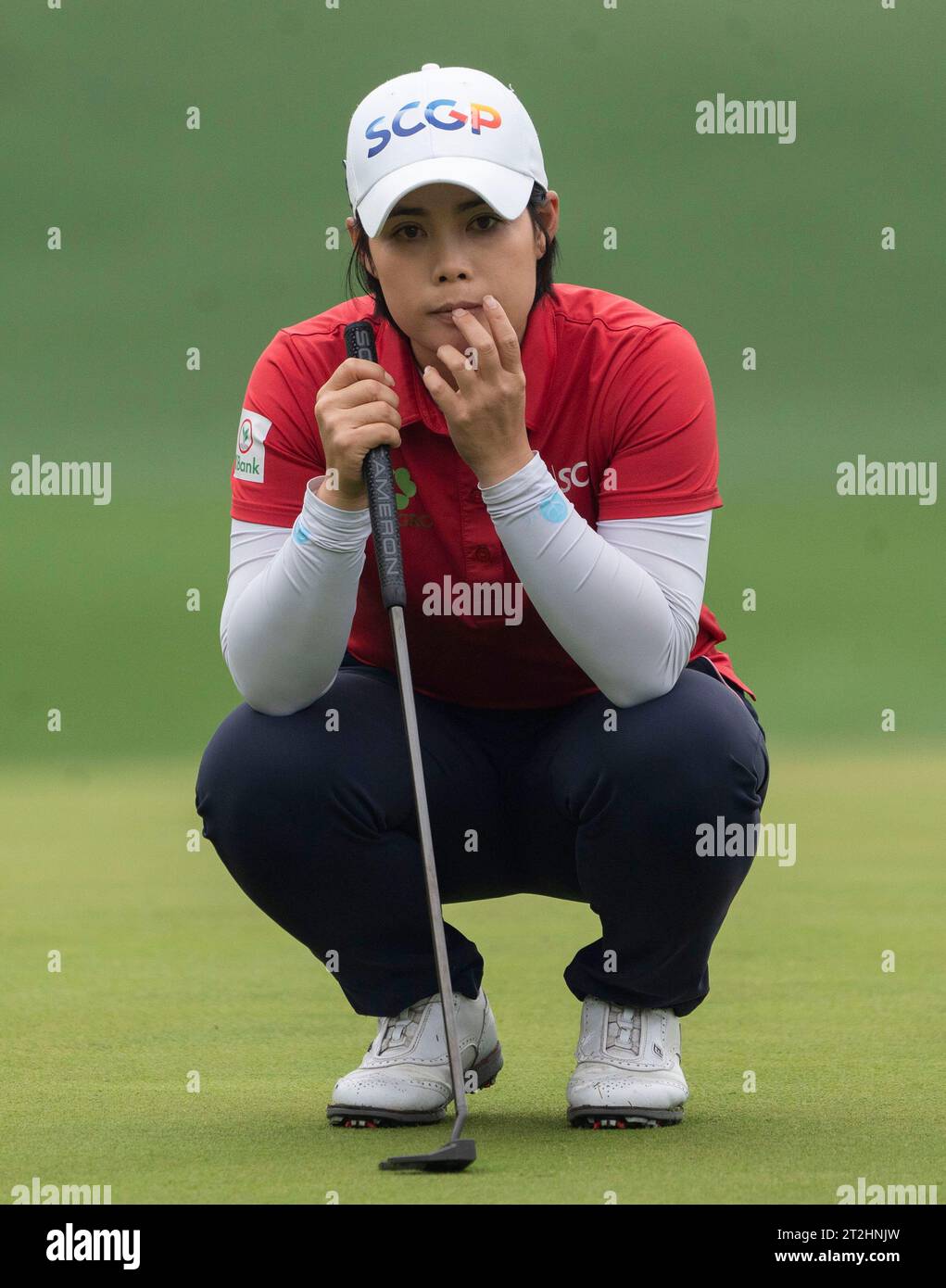 Paju, South Korea. 19th Oct, 2023. Moriya Jutanugan from Thailand, plays from a green 2nd hall ...