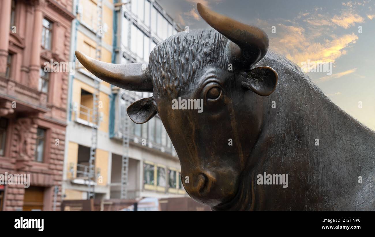 Bull market - this Bull symbolizes Booming Financial Markets and stands ...