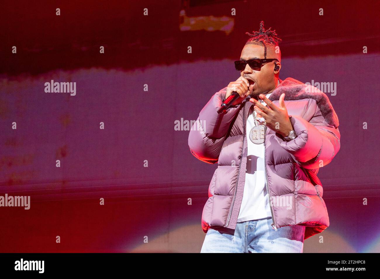 Seattle, USA. 18th Oct, 2023. Rapper Nas (Nasir bin Olu Dara Jones ...