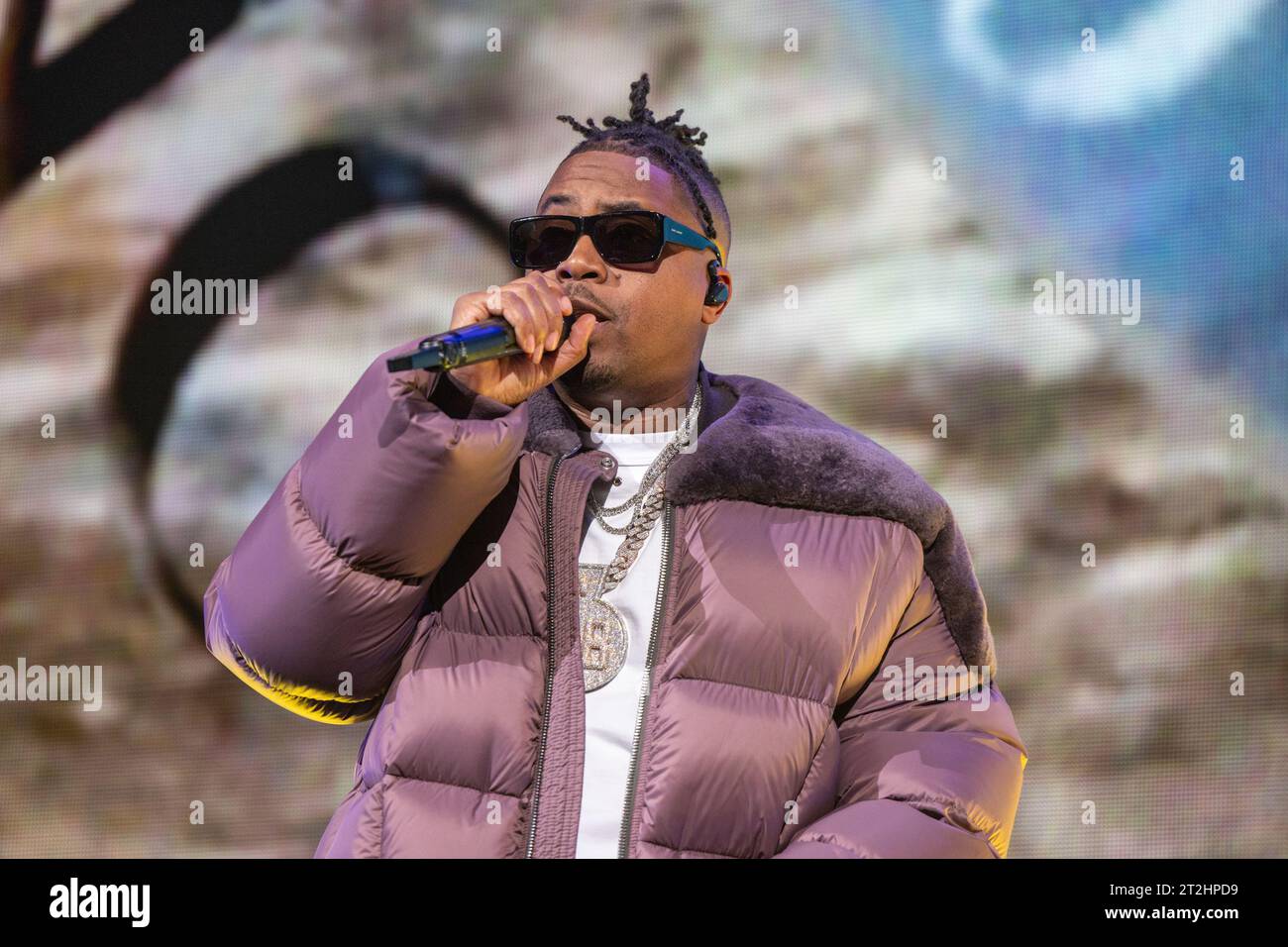 Seattle, USA. 18th Oct, 2023. Rapper Nas (Nasir bin Olu Dara Jones ...