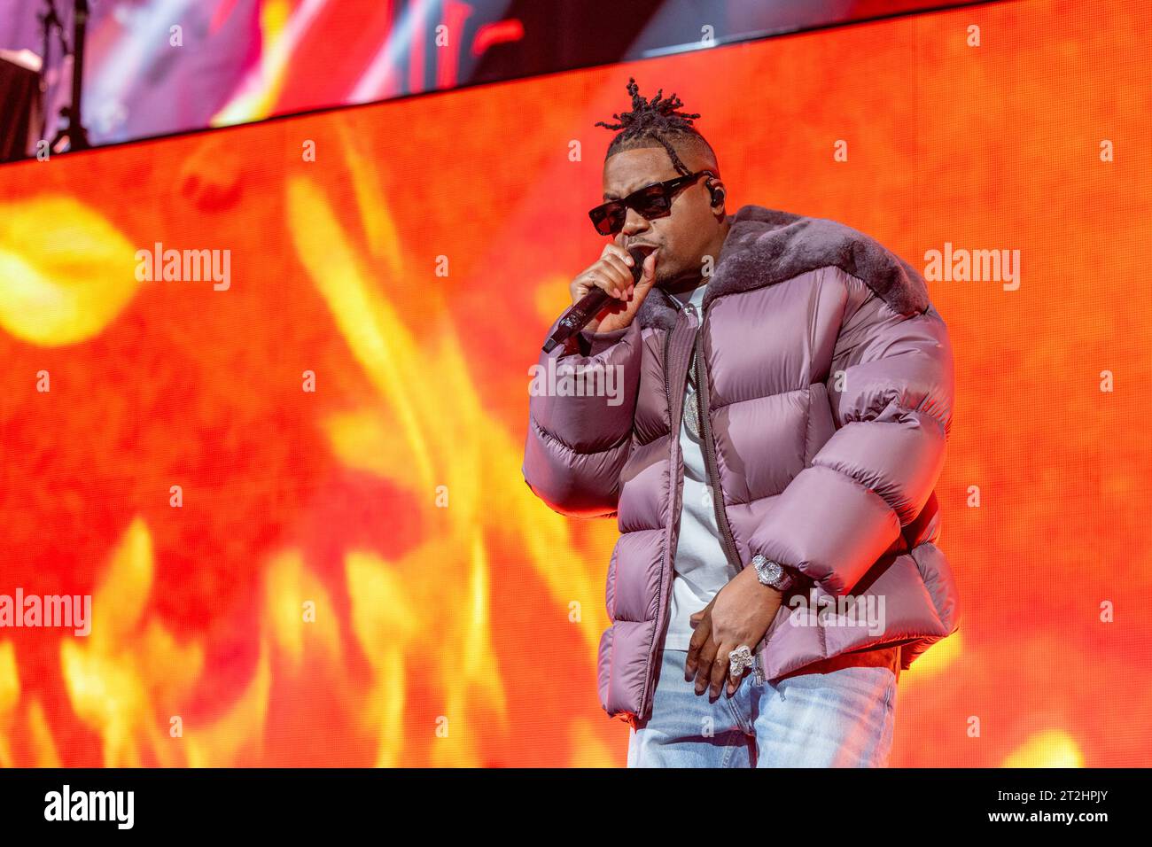 Seattle, USA. 18th Oct, 2023. Rapper Nas (Nasir bin Olu Dara Jones ...