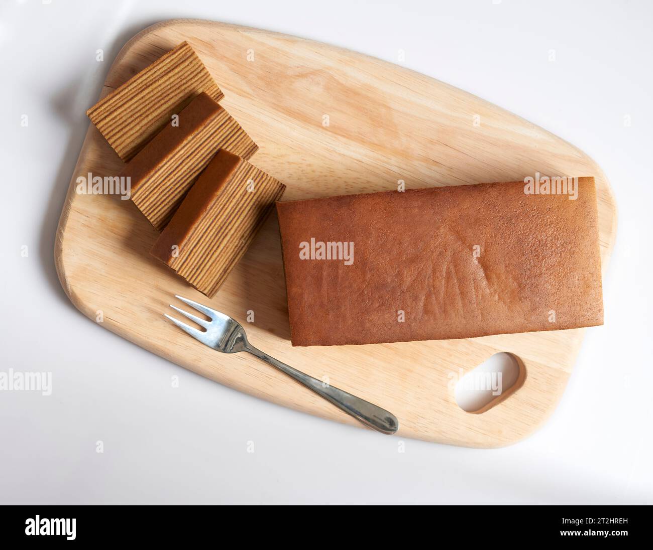 Lapis Legit Cake or Indonesian Thousand Layer Cake with top view ...