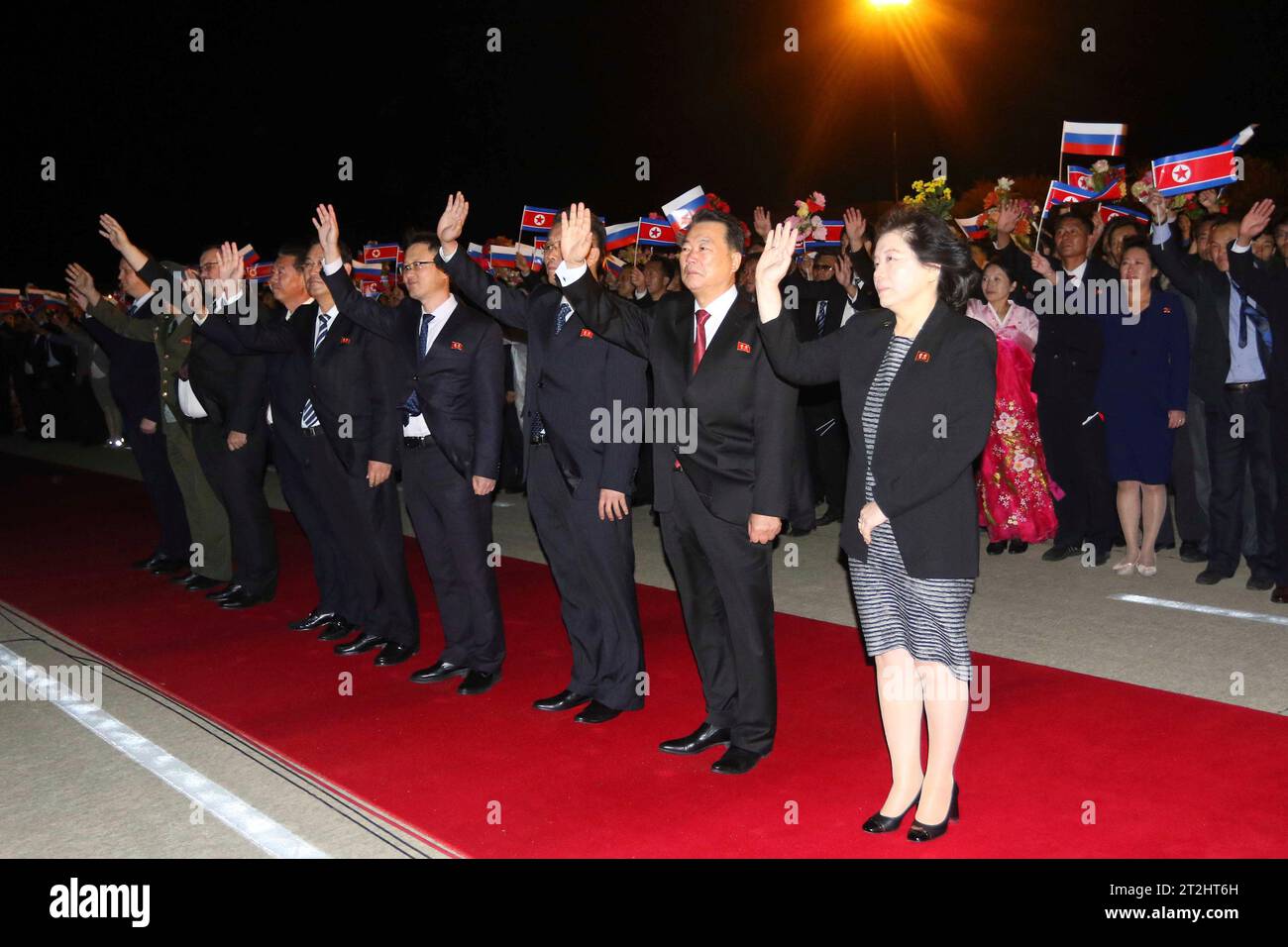 North Korean Foreign Minister Choe Son Hui, front right, and the ...