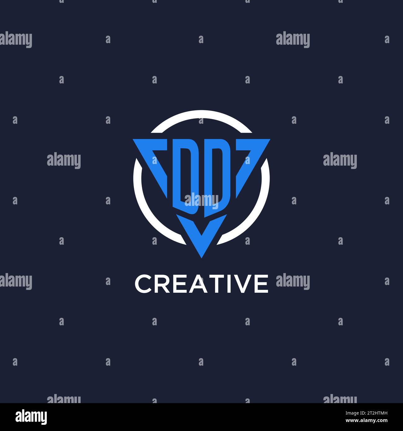 DD monogram logo with triangle shape and circle design vector Stock Vector Image & Art - Alamy