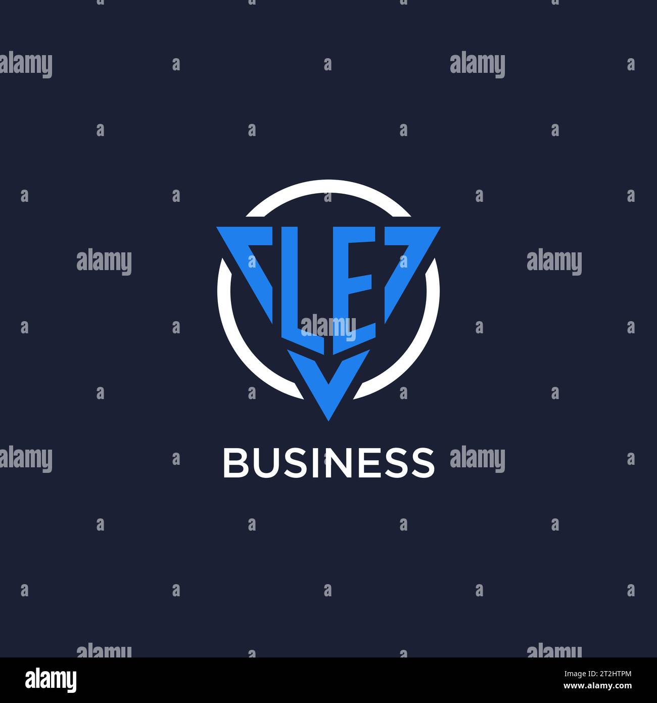 LE monogram logo with triangle shape and circle design vector Stock ...
