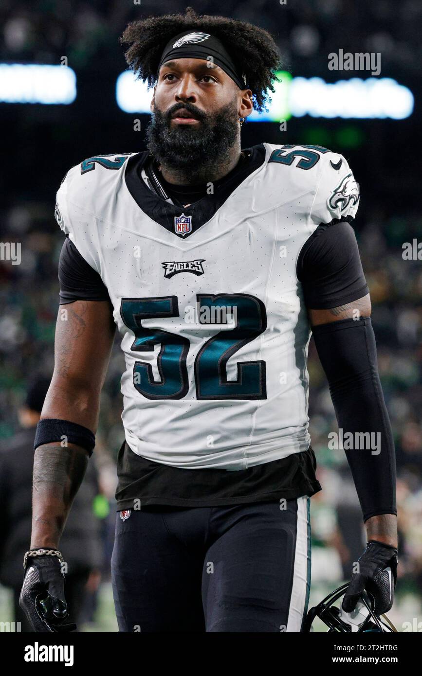 Philadelphia Eagles linebacker Zach Cunningham (52) walks off the field ...
