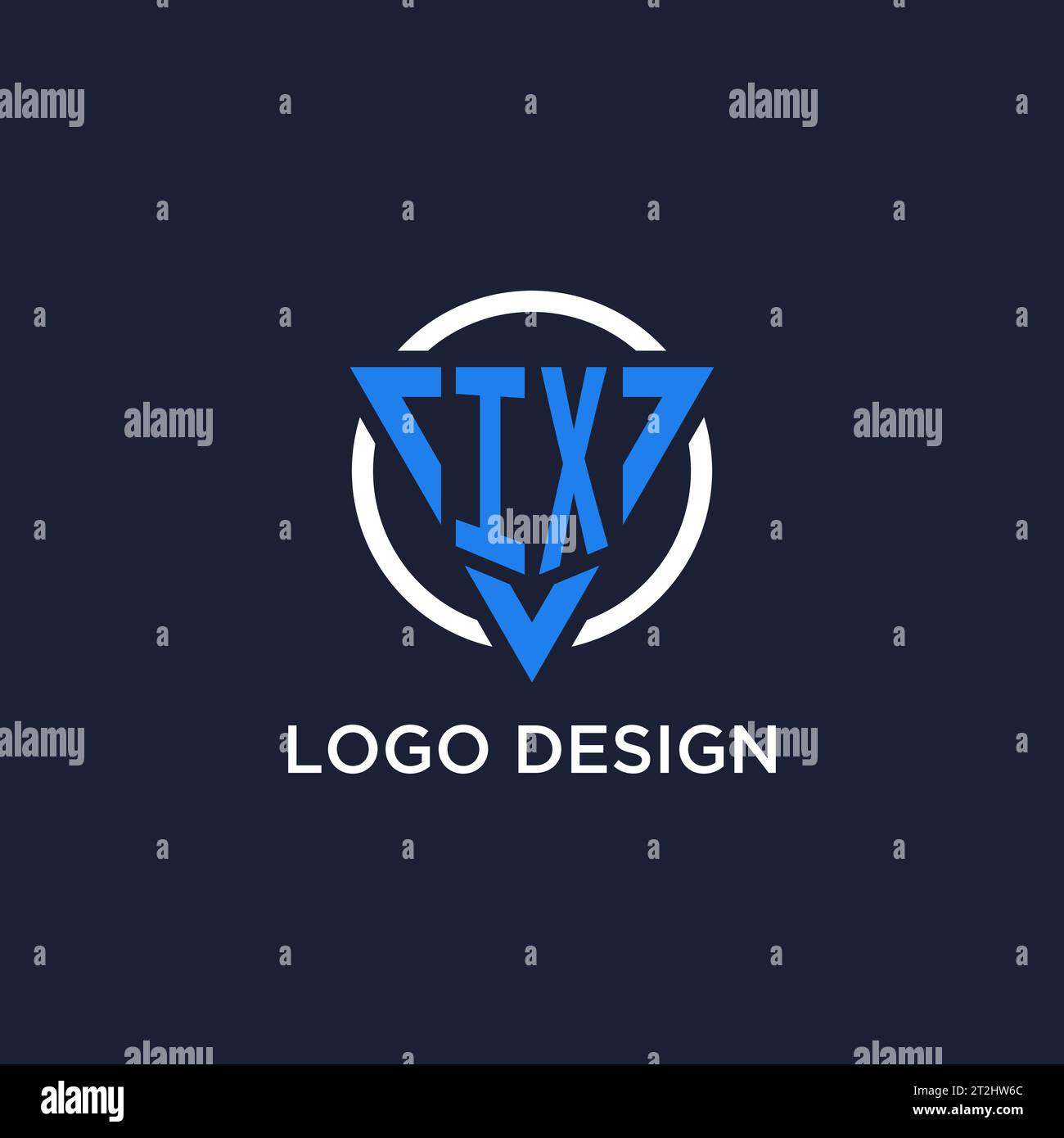 IX monogram logo with triangle shape and circle design vector Stock Vector Image & Art - Alamy