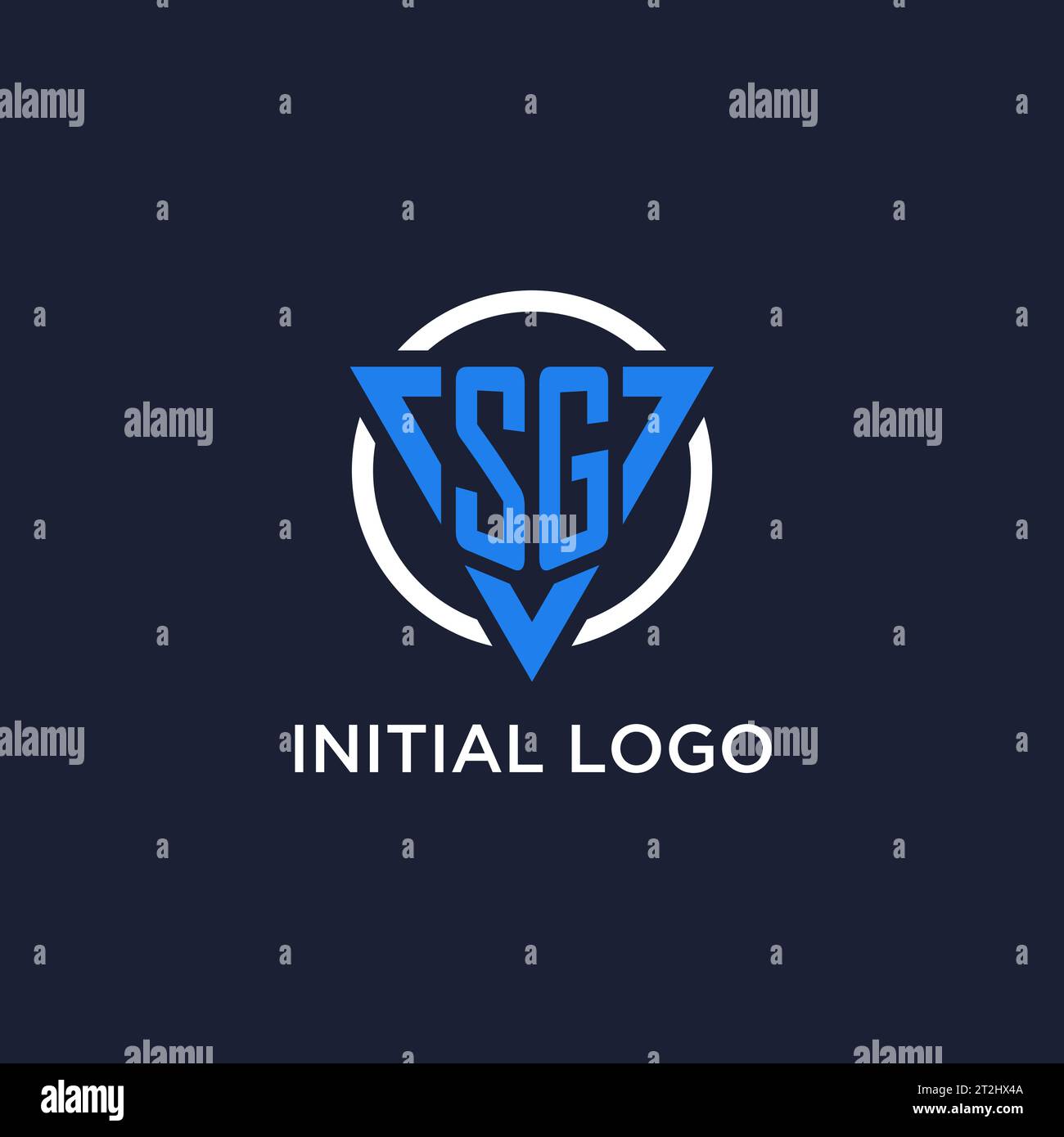 SG monogram logo with triangle shape and circle design vector Stock Vector Image & Art - Alamy