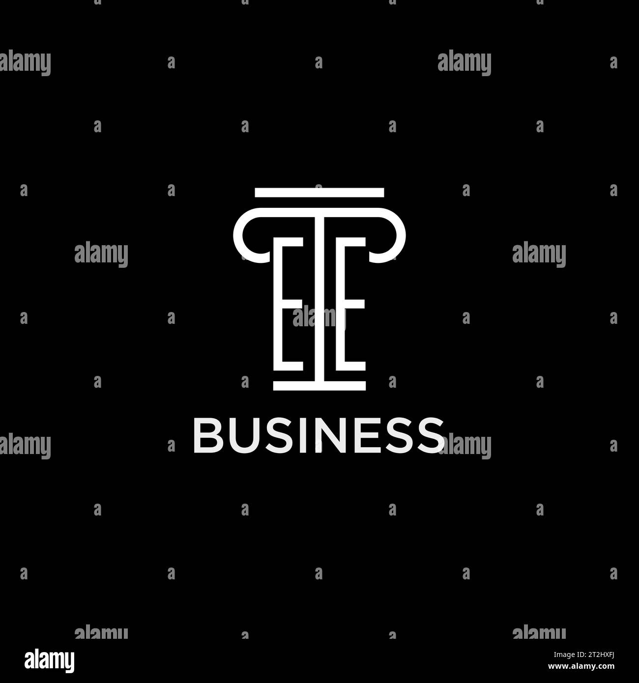 EE monogram initial logo with pillar shape icon design, luxury and elegant law firm logo style ...