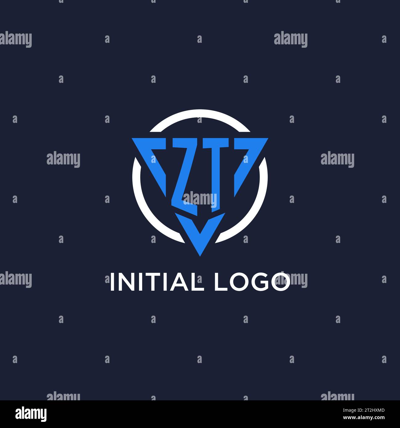ZT monogram logo with triangle shape and circle design vector Stock Vector Image & Art - Alamy