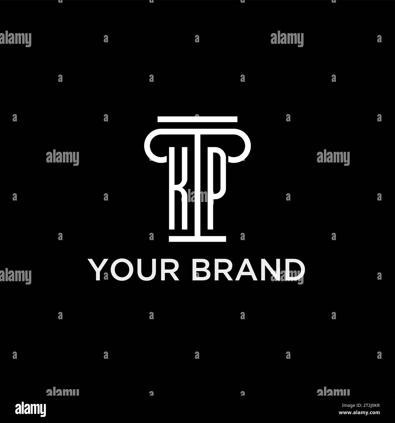 KP monogram initial logo with pillar shape icon design, luxury and ... KP monogram initial logo with pillar shape icon design, luxury and ...