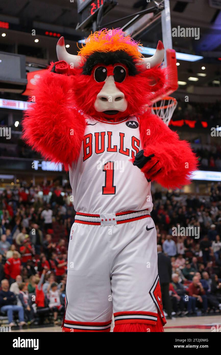 CHICAGO, IL - OCTOBER 19: Chicago Bulls mascot Benny the Bull during a ...