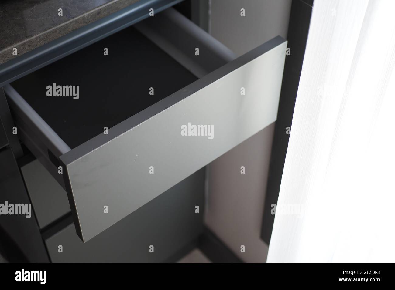 top view of a opened empty drawer Stock Photo - Alamy