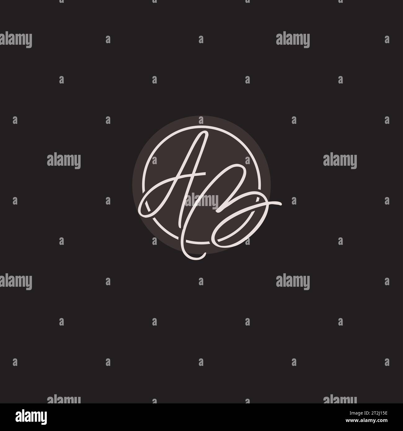 Ab letter round logo hi-res stock photography and images - Alamy