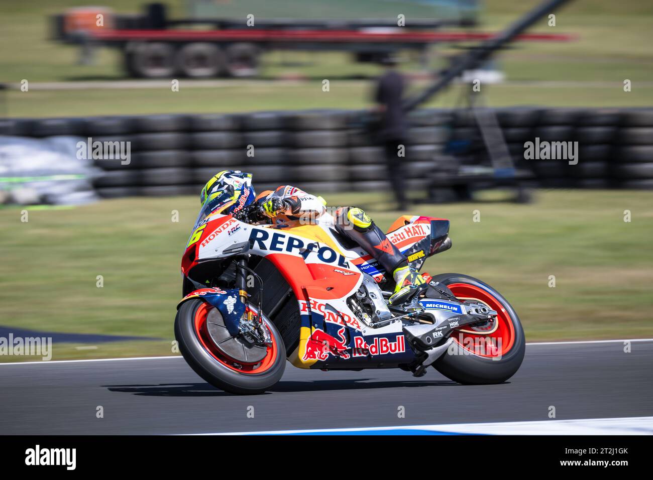 Melbourne, Australia, 20 October, 2023. Joan MIR of Spain on the Repsol Honda Team HONDA during ...
