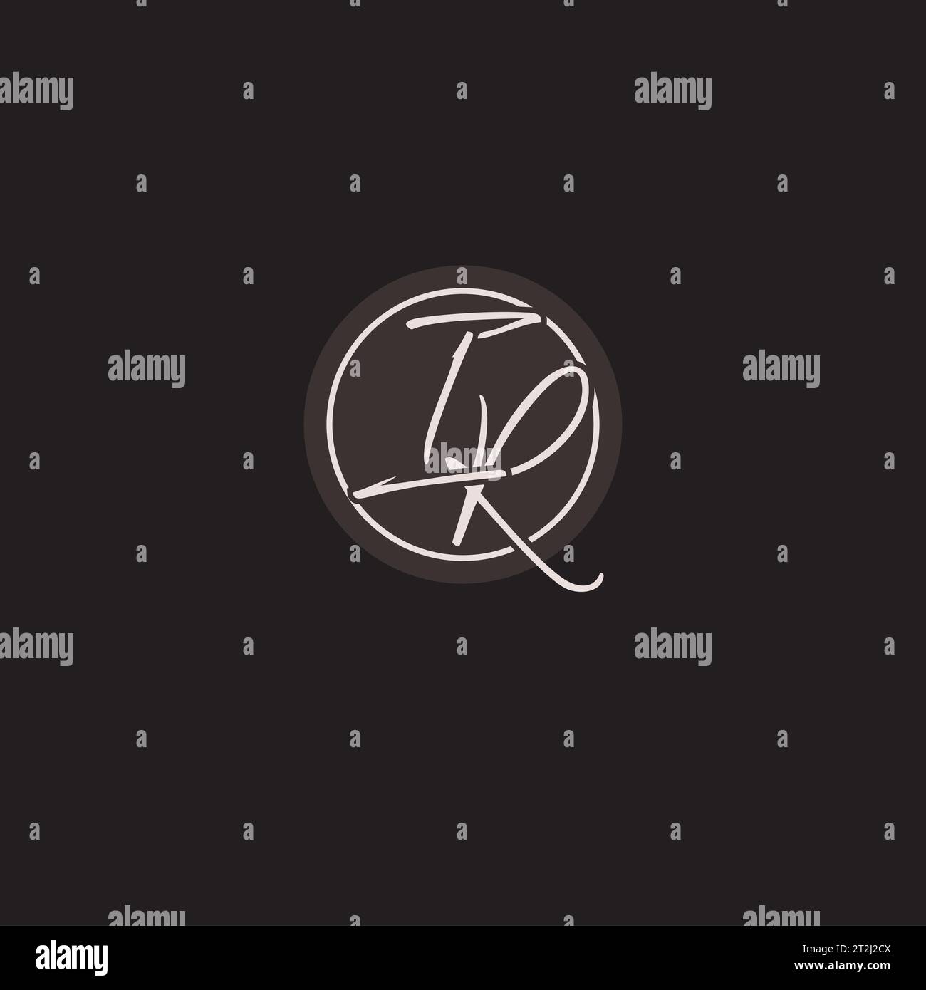 Initials IR logo monogram with simple circle line style vector graphic Stock Vector Image & Art ...