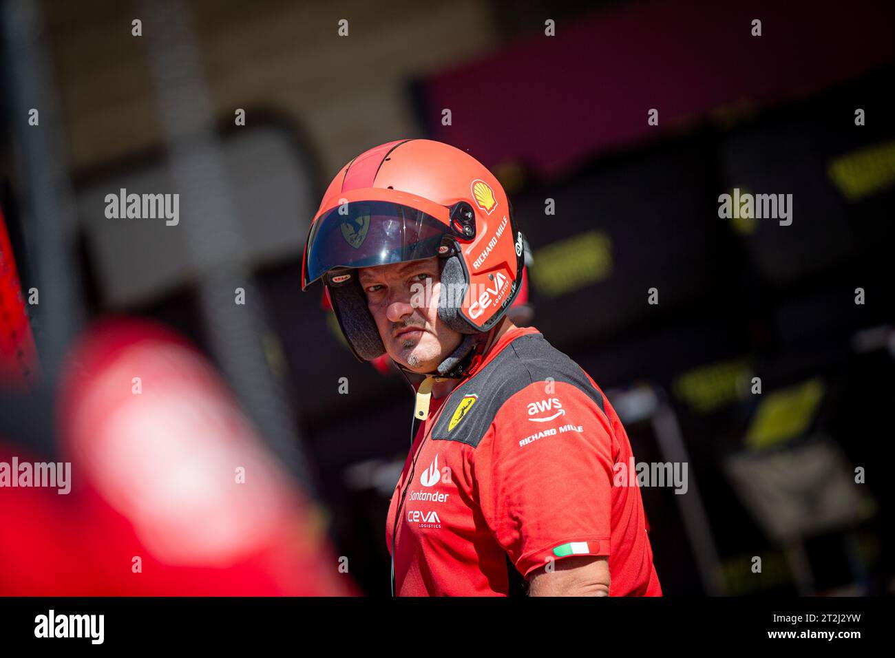 Scuderia Ferrari pit stop crew during FORMULA 1 LENOVO UNITED STATES ...