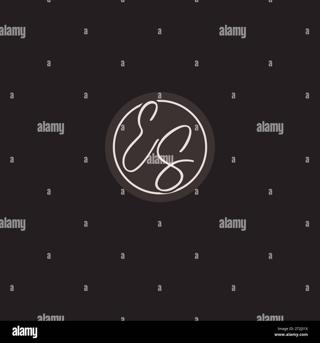 Initials ES logo monogram with simple circle line style vector graphic Stock Vector Image & Art ...