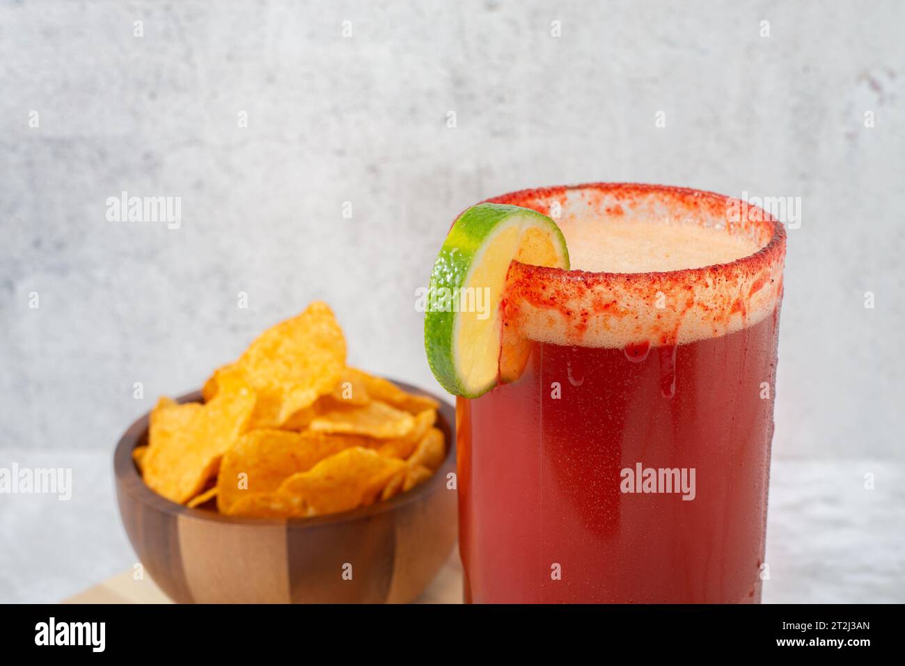 Michelada, Mexican beer drink with chamoy and clamato, with french ...