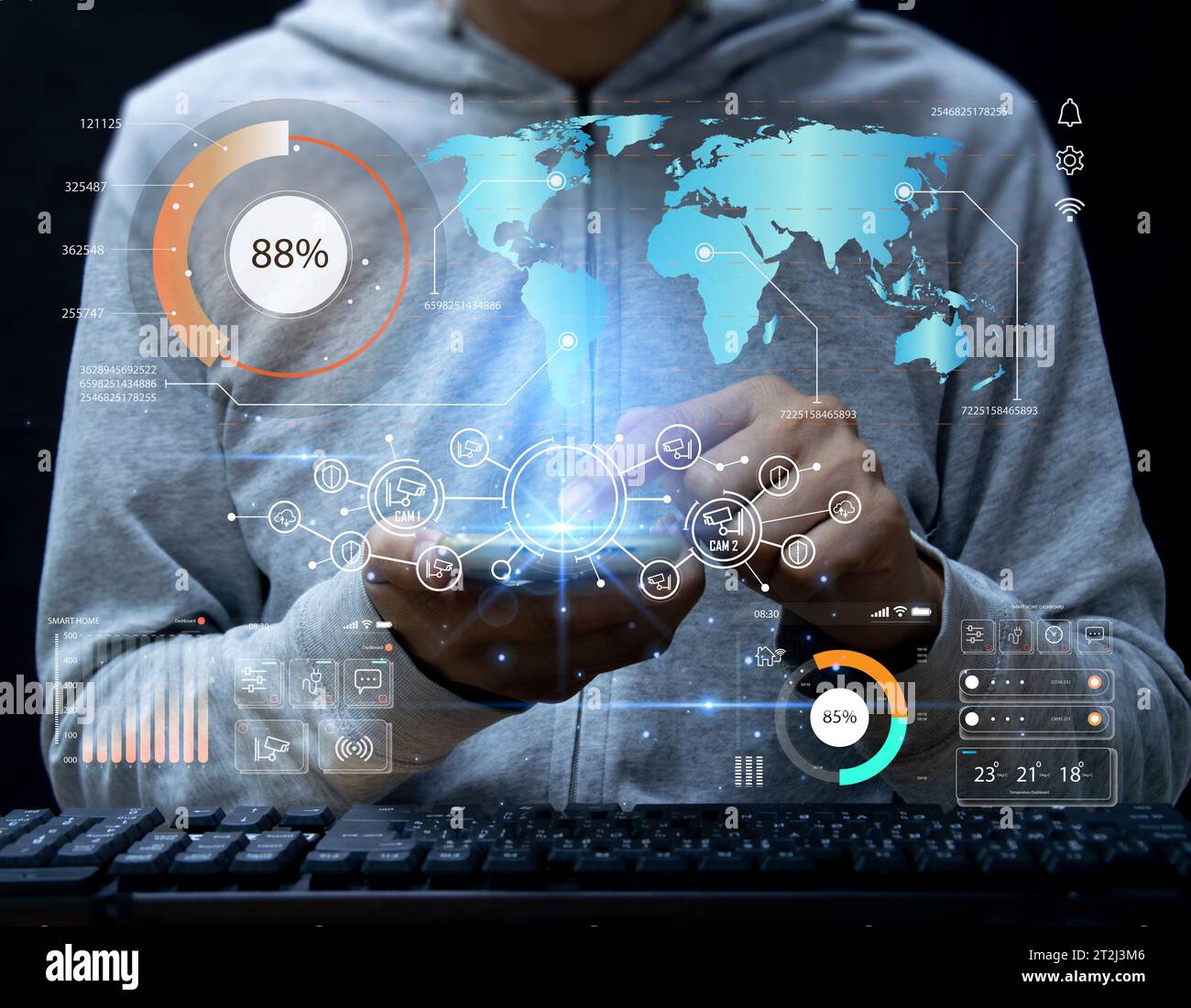 IP wifi wireless security camera supports internet installation ...