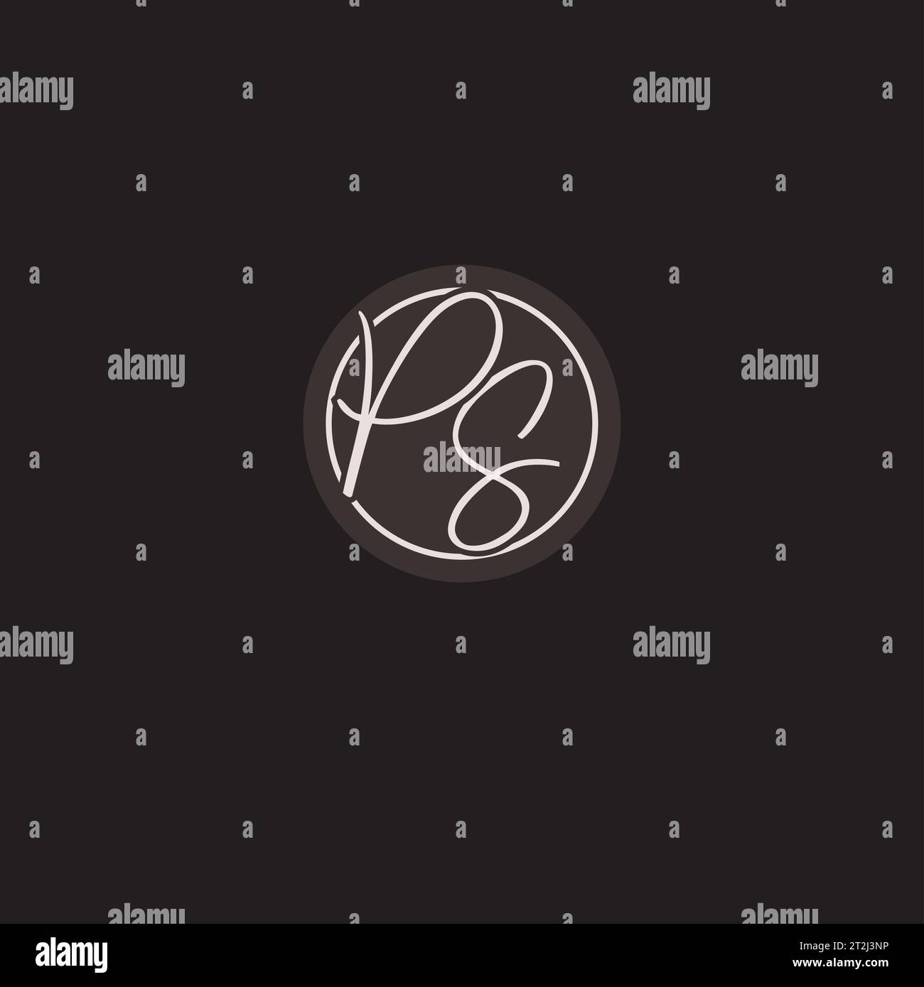 Round monogram vectors hi-res stock photography and images - Alamy