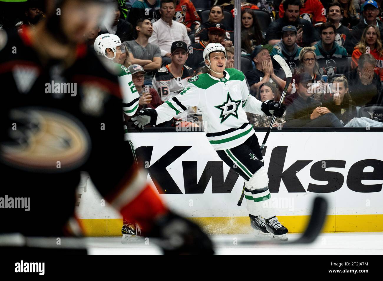 Dallas Stars center Roope Hintz (24) celebrates after his goal during ...