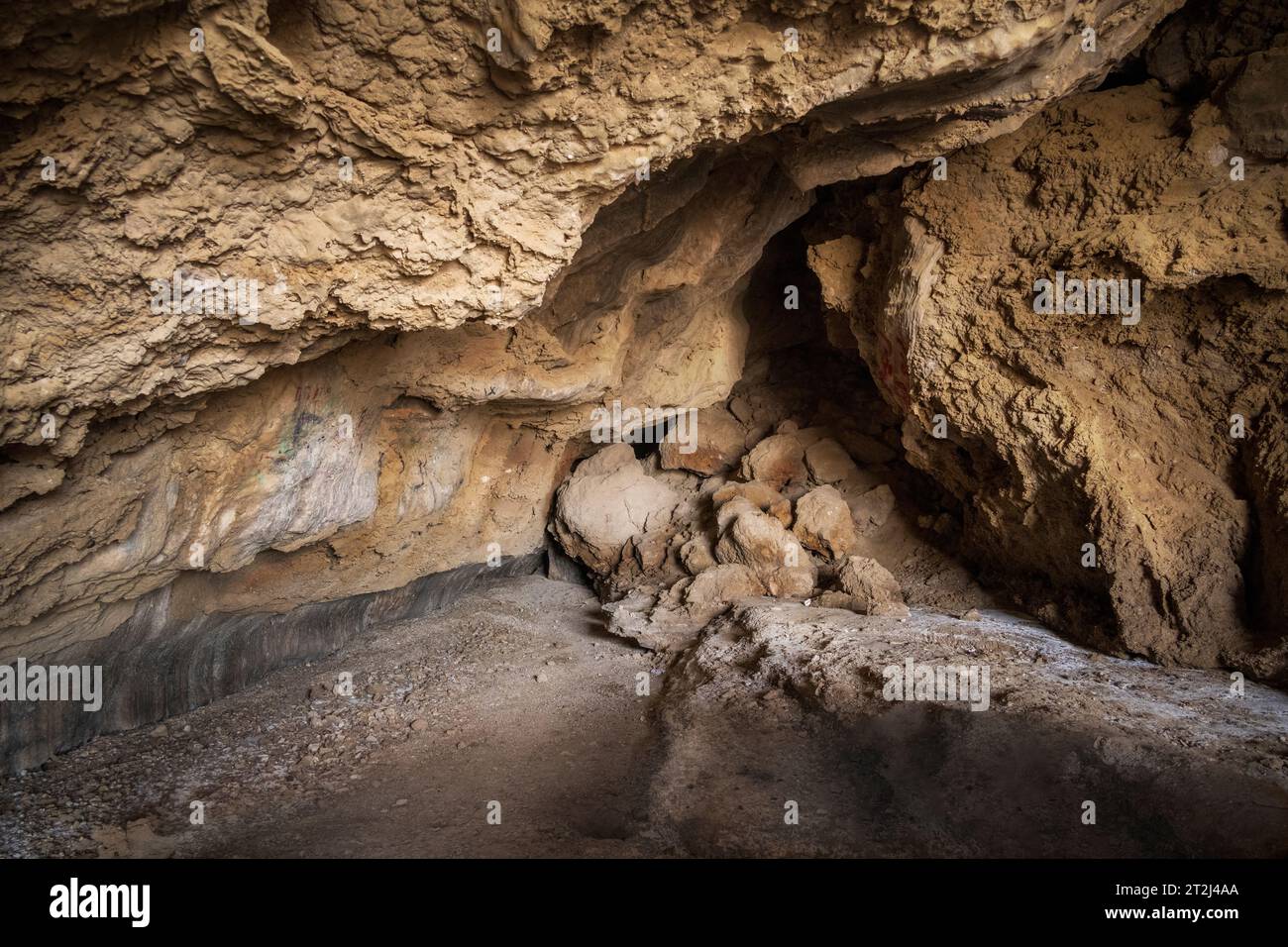 Closeup inside the Fluor Cave, Sodom Cave, Mt Sodom, Israel at the Dead ...