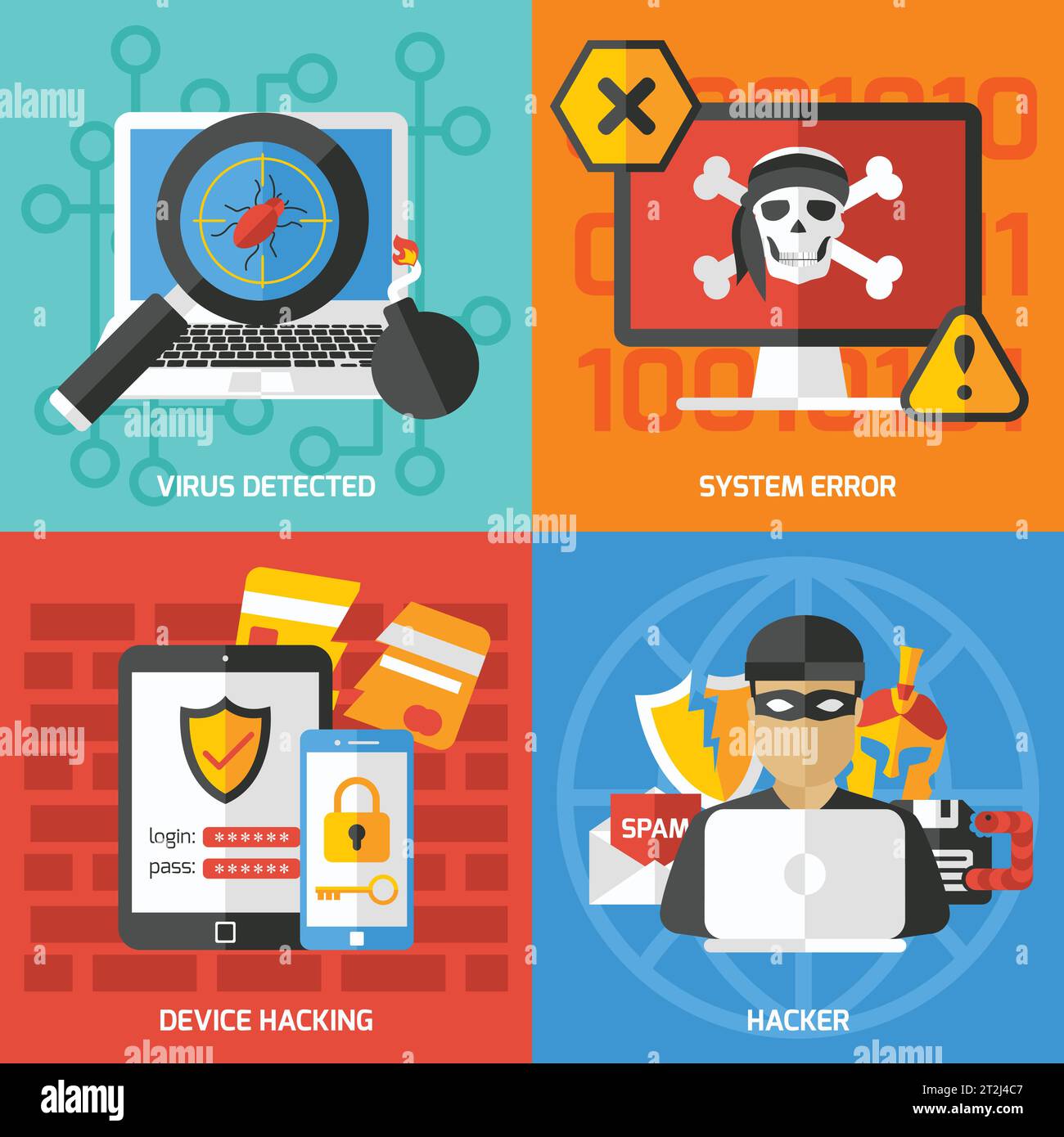 Computer hacking mask Stock Vector Images - Alamy