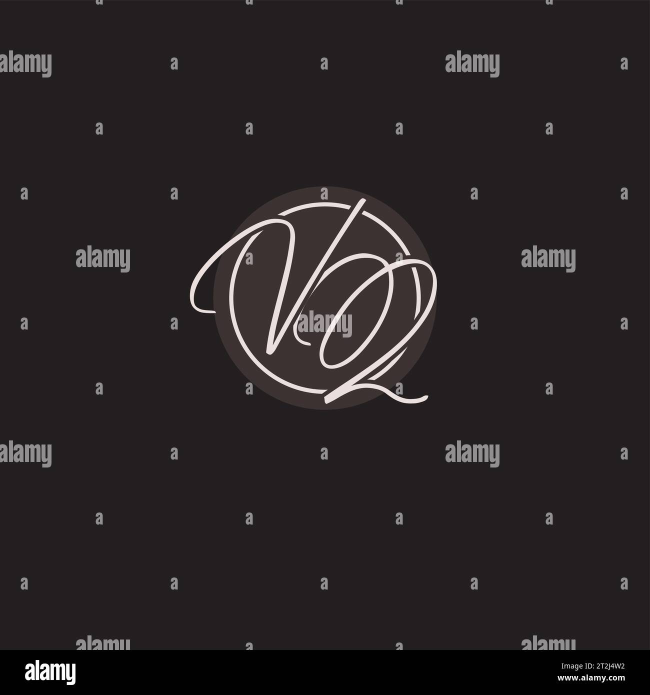 Initials VQ logo monogram with simple circle line style vector graphic Stock Vector Image & Art ...