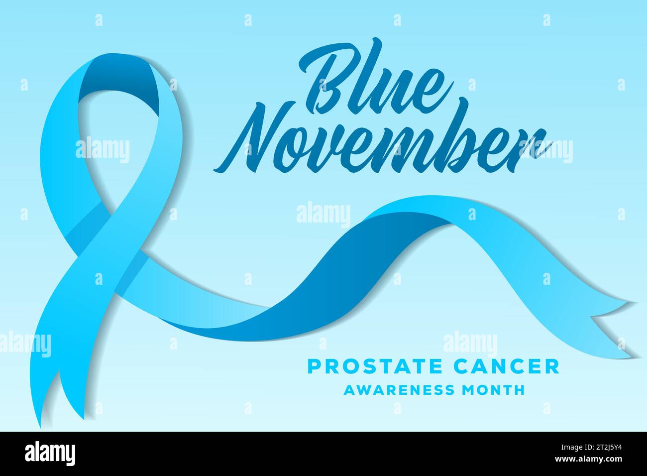 Gradient Blue November Prostate Cancer Awareness Month Background