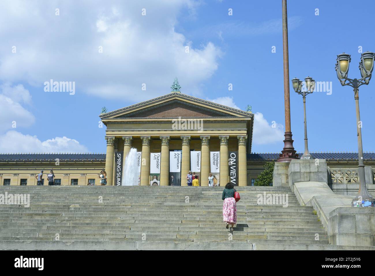 The Philadelphia Museum of Art with the famous "Rocky Steps", Fairmount ...