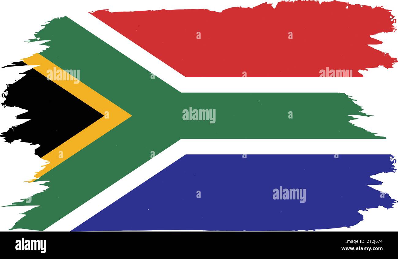 Vector image of the South African national flag Stock Vector Image ...