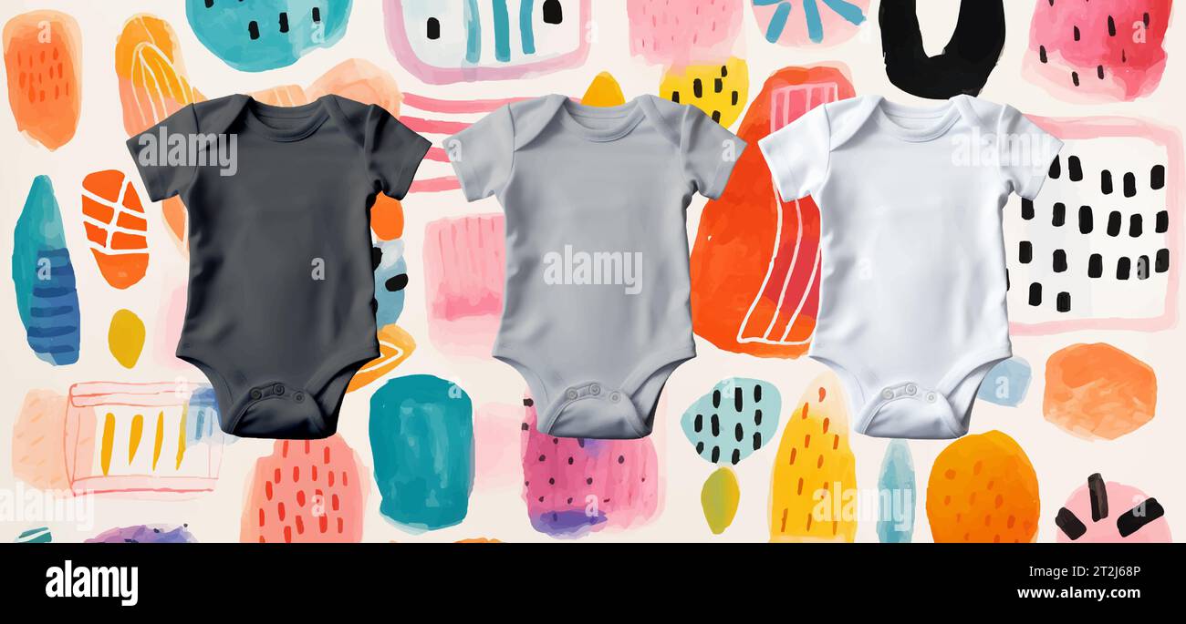 Clothes for newborn, Baby romper mockup, Infant One size clothes, Blank ...