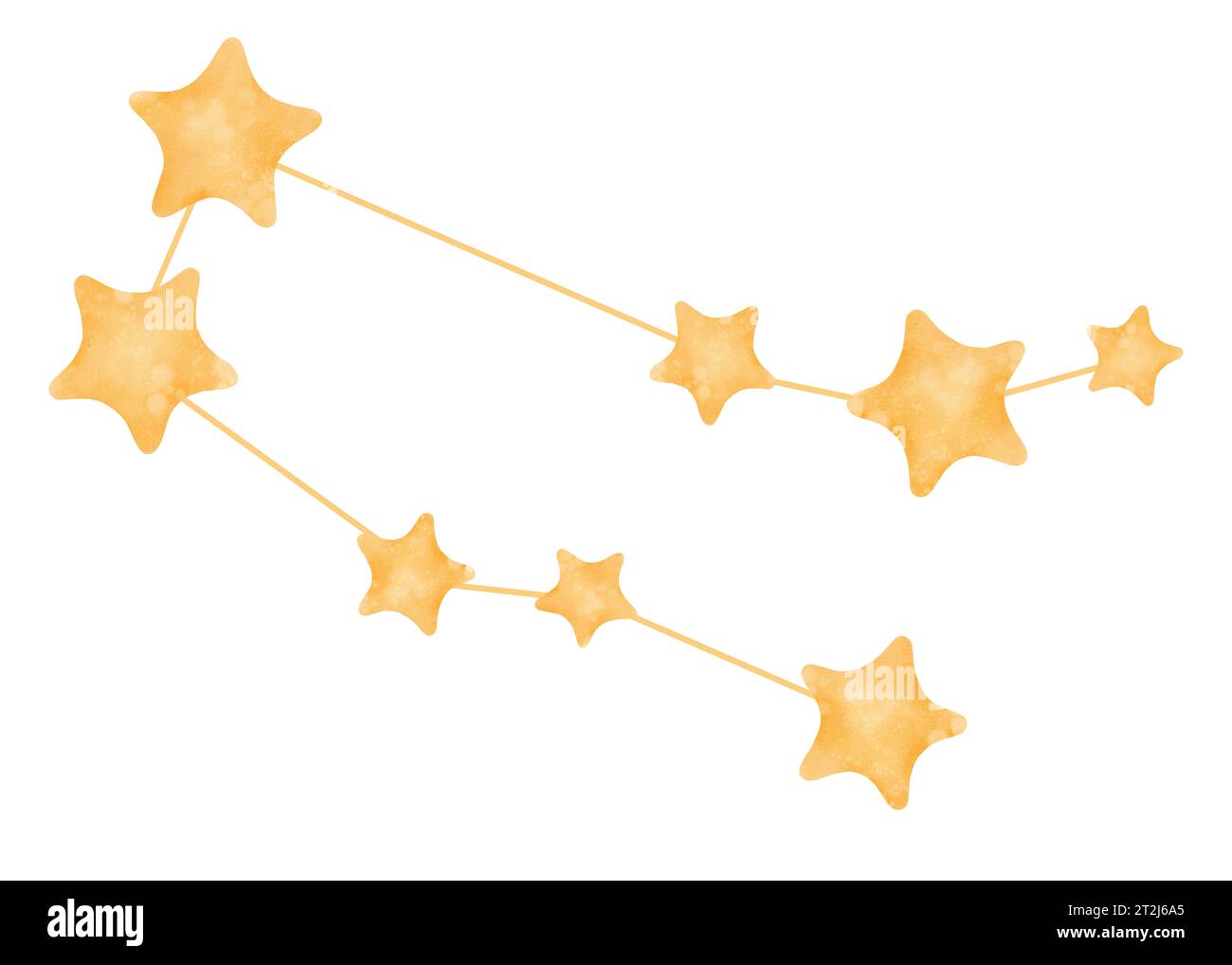 Celestial Beauty: Watercolor depiction of the Gemini constellation, a ...