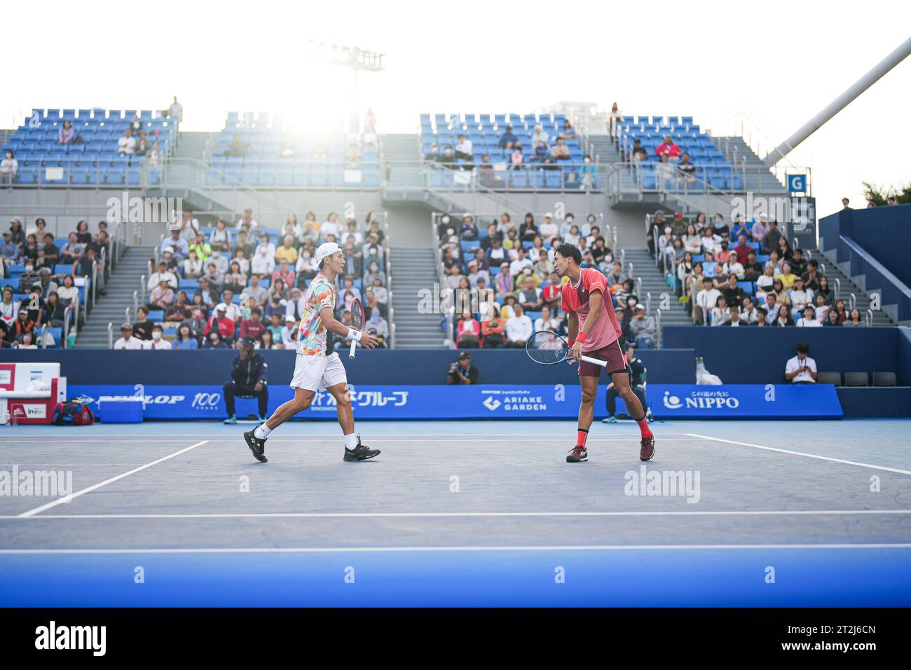 Ariake Coliseum, Tokyo, Japan. 19th Oct, 2023. Yosuke Watanuki & Sho ...