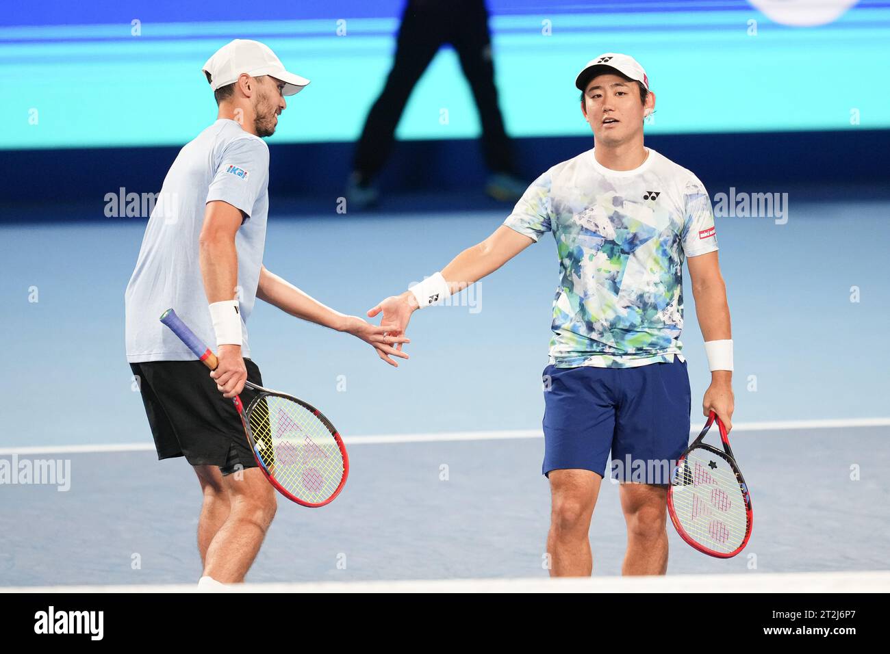 Ariake Coliseum, Tokyo, Japan. 19th Oct, 2023. Ben Mclachlan & Yoshihito Nishioka (JPN), OCTOBER ...