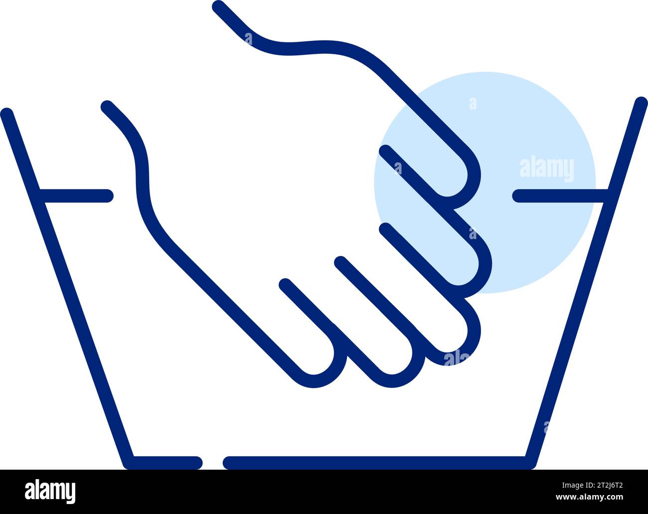 Hand washing clothes. Laundry garment symbol. Pixel perfect icon Stock ...