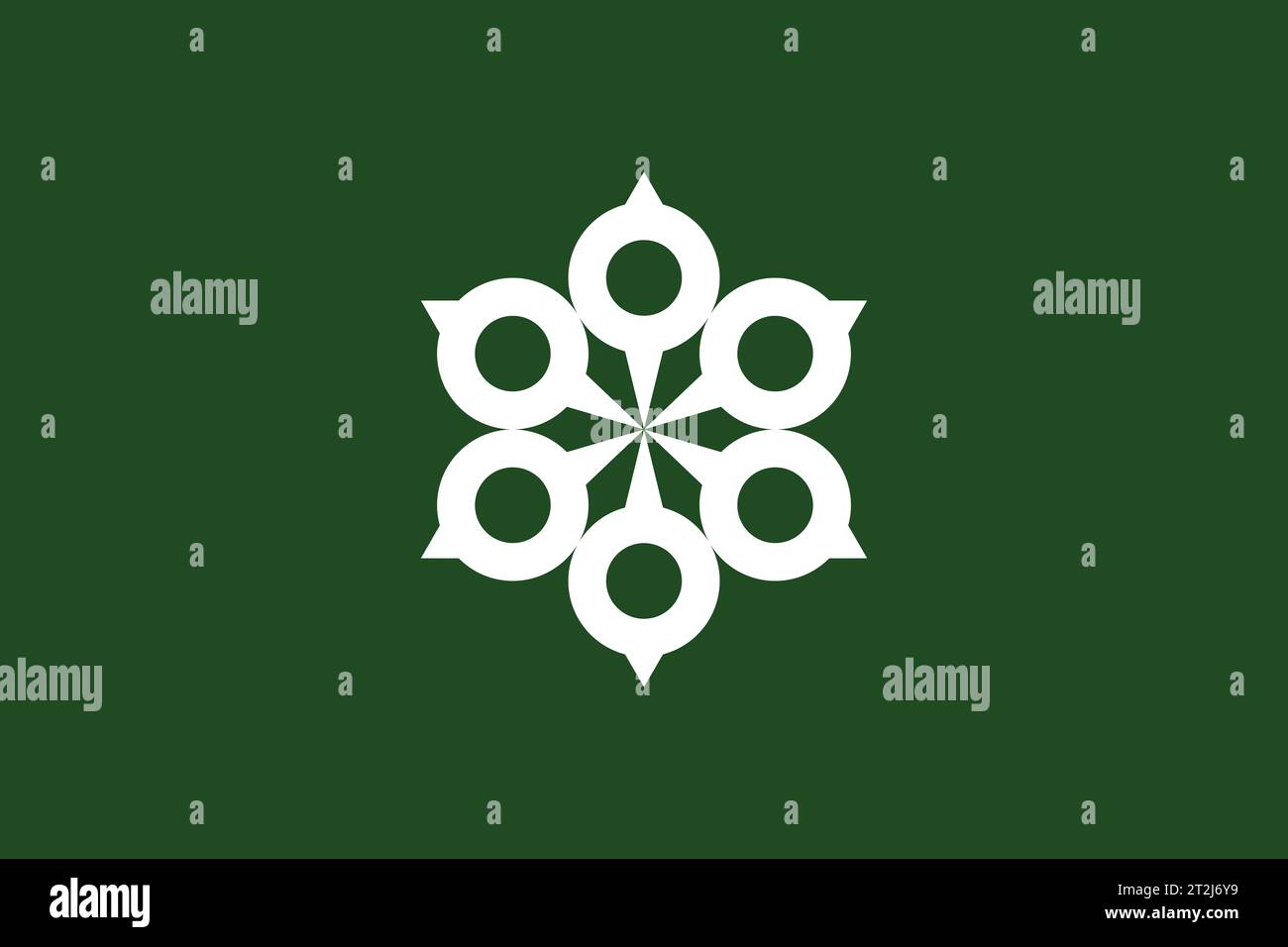 Flag of the town of Rokunohe Stock Photo - Alamy