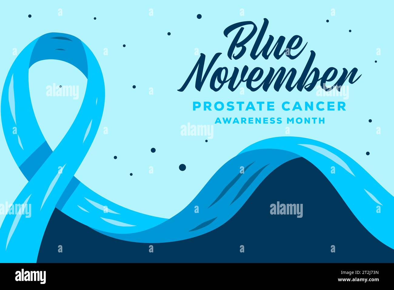 Blue November Prostate Cancer Awareness Month Background Illustration