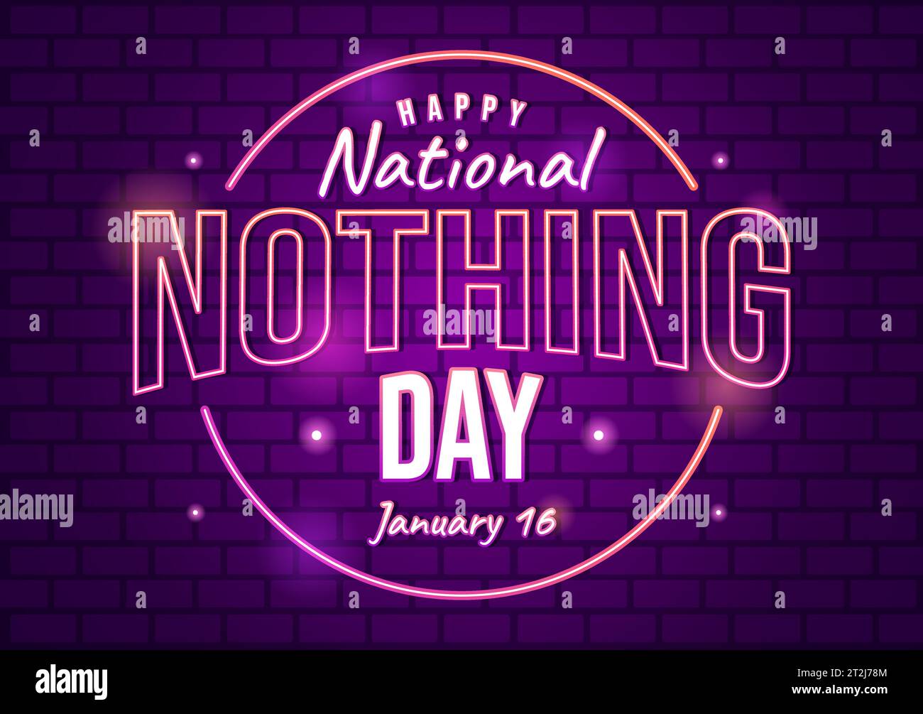 National Nothing Day Vector Illustration on 16 January of Day to Take a ...