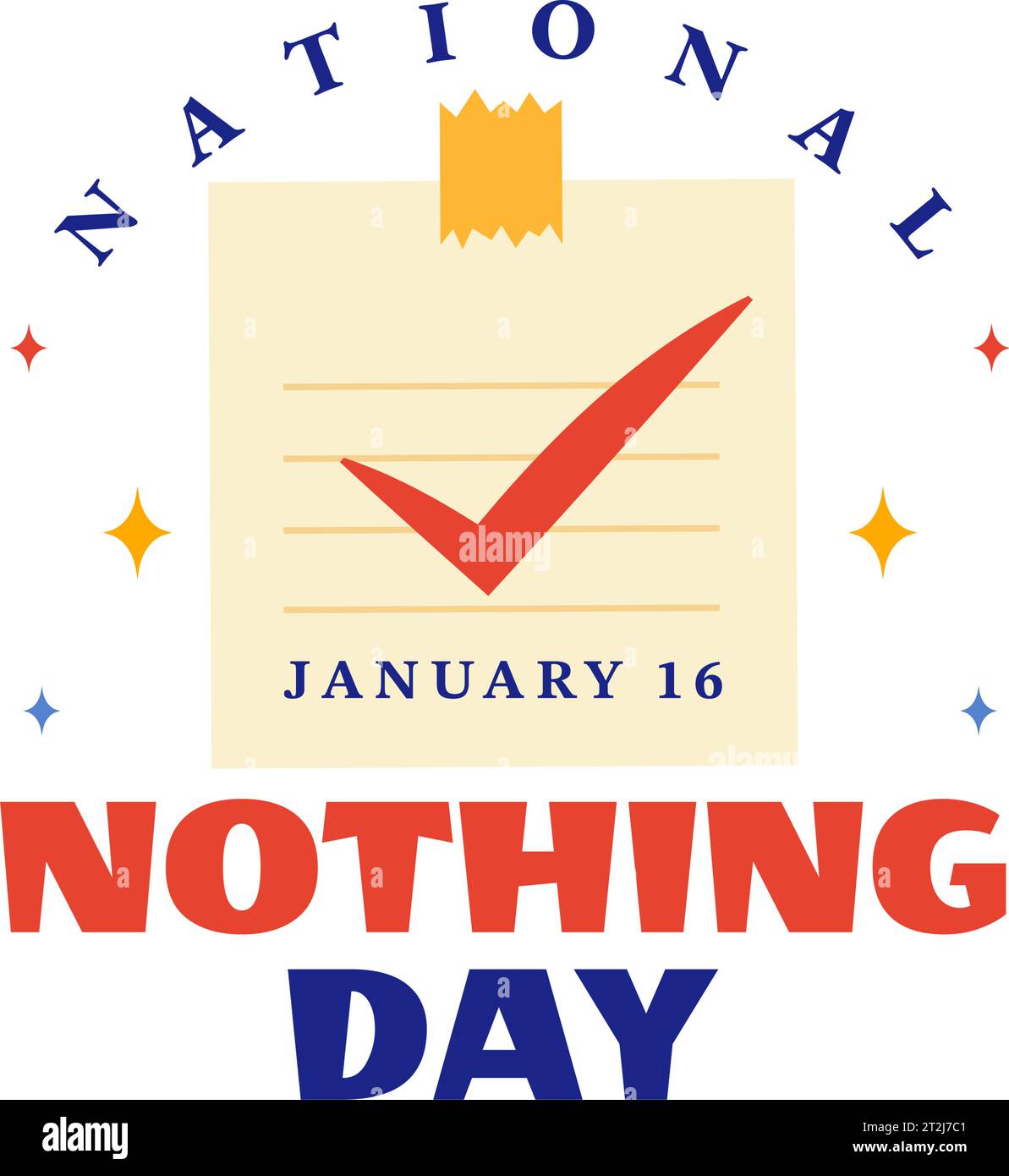 National Nothing Day Vector Illustration on 16 January of Day to Take a ...