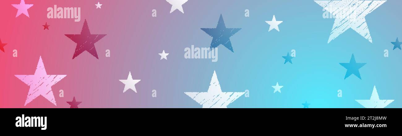 Blue and pink abstract grunge stars modern background. Vector banner ...