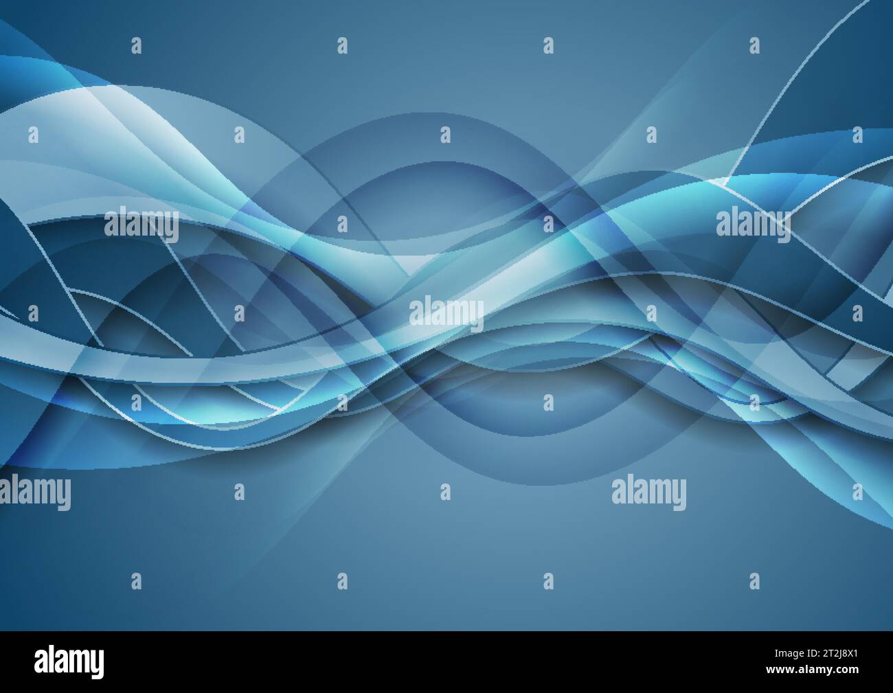 Blue white glossy smooth waves hi-res stock photography and images - Alamy