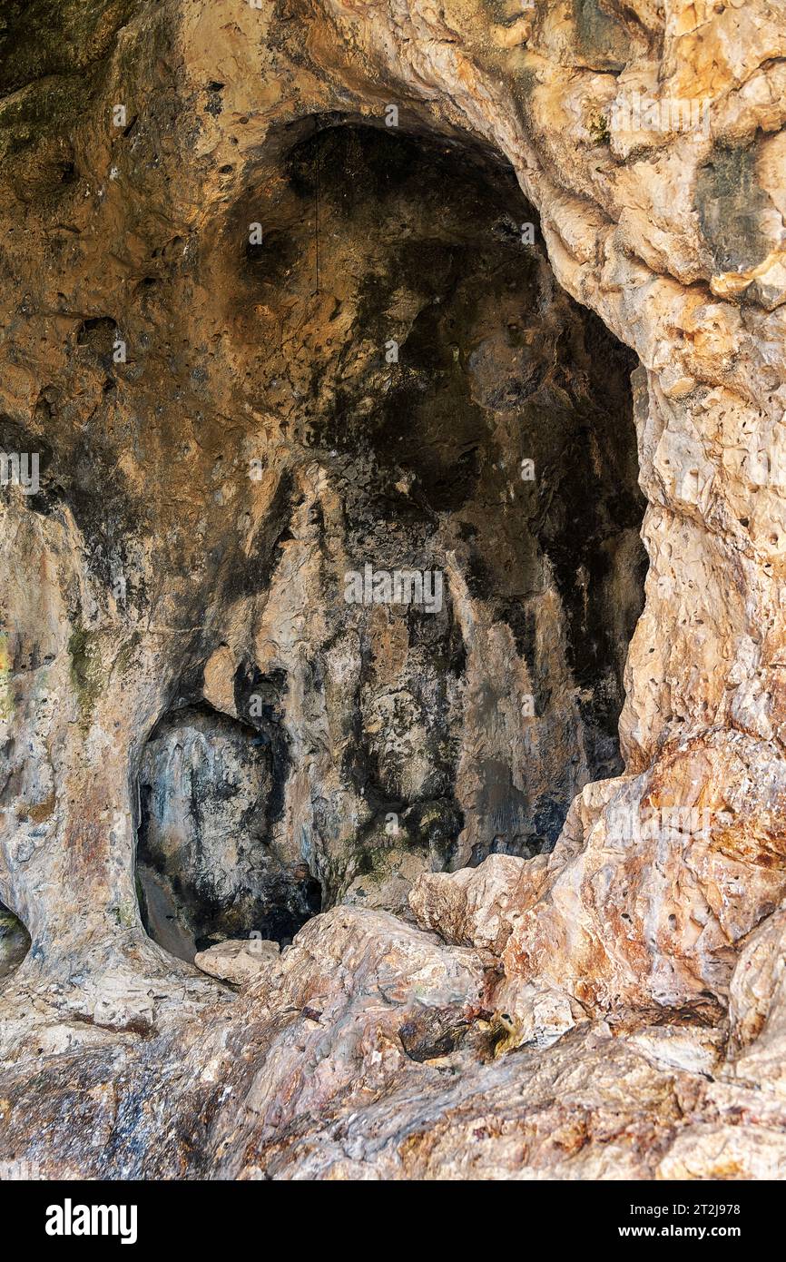 Nahal Me'arot Nature Reserve, Israel - August 16, 2023: Tabun Cave ...