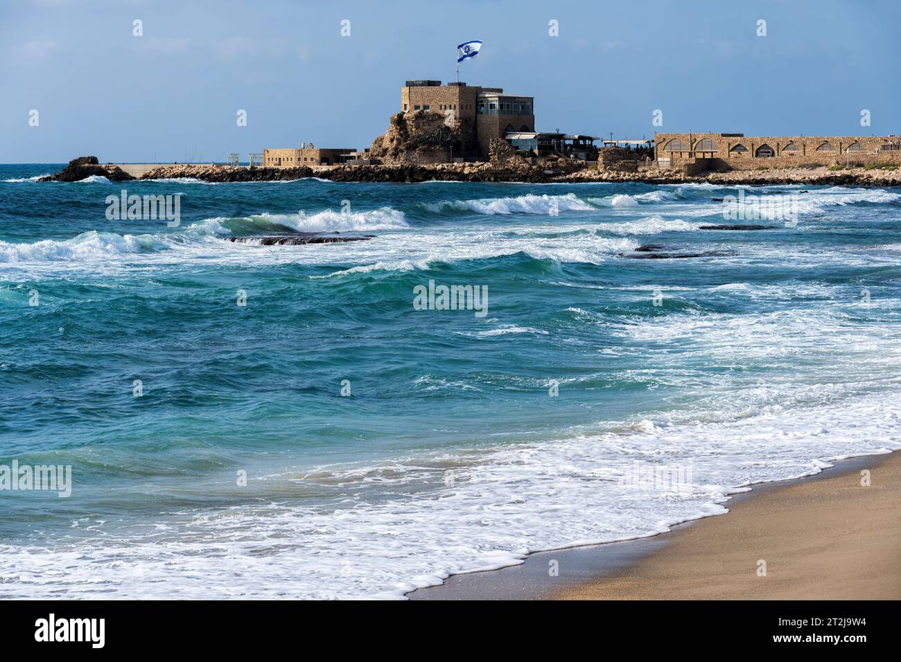 The stunning remains of an ottoman fortress at the coast of Caesarea ...