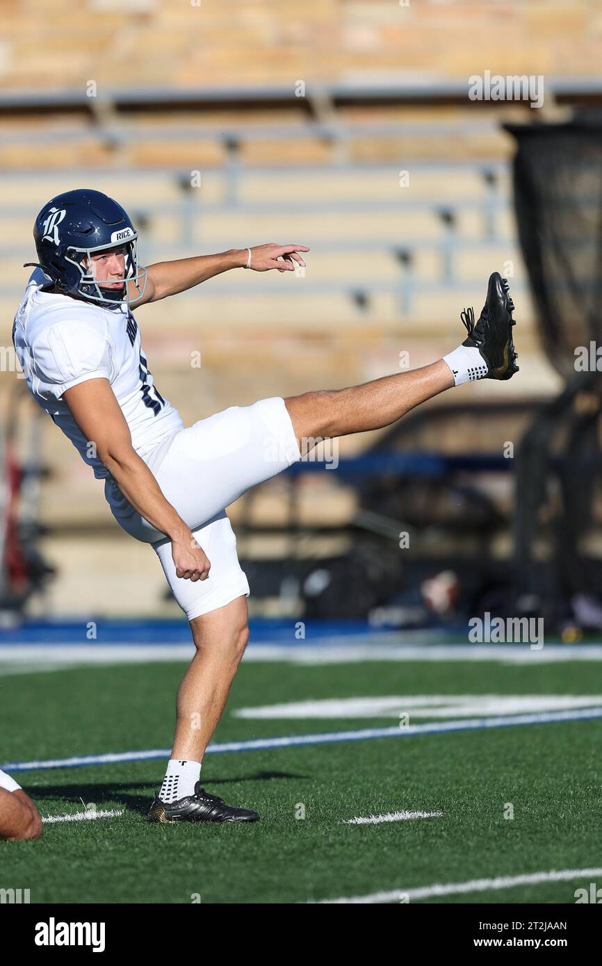 October 19, 2023: Owls place kicker Tim Horn #15 watches to see where a ...